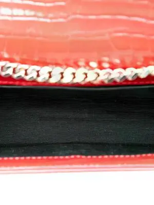 Saint Laurent 2019 Small Embossed Leather Kate Tassel Crossbody Bag - Red