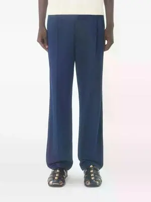 Valentino Garavani Vlogo Signature Cotton Trousers - Blue