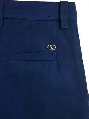 Valentino Garavani Vlogo Signature Cotton Trousers - Blue