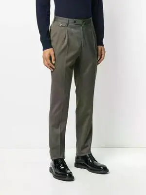 PT TORINO Tapered Tailored Trousers - Brown