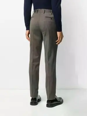 PT TORINO Tapered Tailored Trousers - Brown