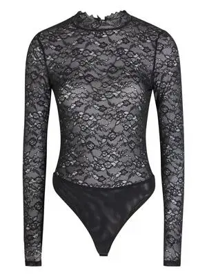 Alice + Olivia Lace Long-sleeve Bodysuit