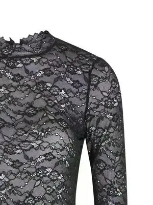 Alice + Olivia Lace Long-sleeve Bodysuit
