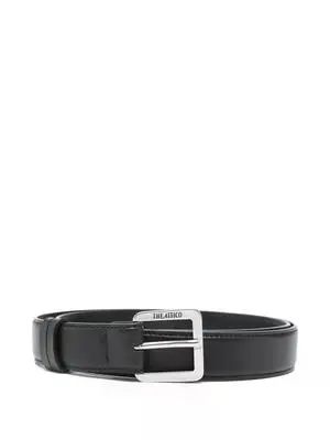 Attico Logo Leather Belt - Black