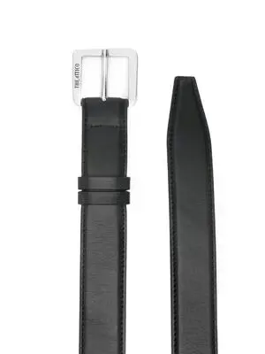 Attico Logo Leather Belt - Black