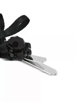 Simone Rocha Beaded Bow Hair Clip - Black