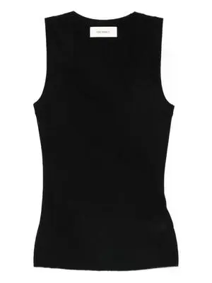 LISA YANG Ina Ribbed Top - Black