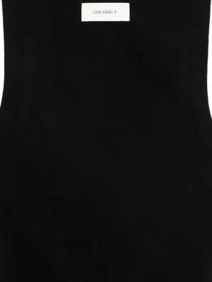 LISA YANG Ina Ribbed Top - Black