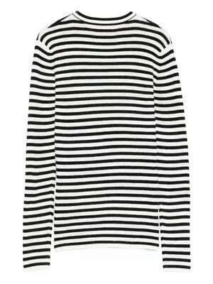LISA YANG Striped Crew-neck Top
