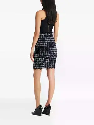 Balmain Tweed Pencil Skirt With Gold-tone Buttons