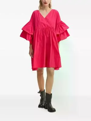 MMC STUDIO Ruffled V-neck Mini Dress