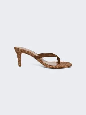 GIANVITO ROSSI Gianvito Rossi Raffia And Suede Calypso Sandals Brown