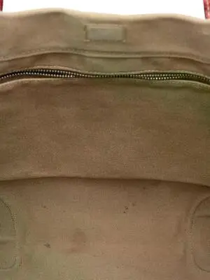 Prada Cinghiale Trimmed Canapa Tote Bag - Brown