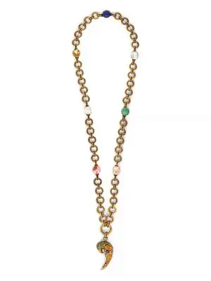 ETRO Paisley-Parrot Crystal Pendant Necklace
