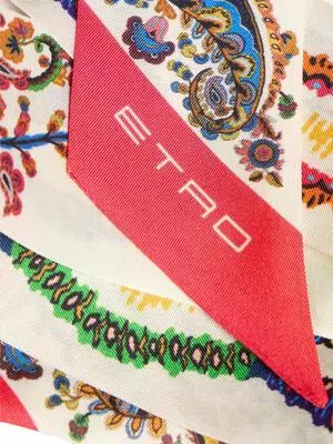 Etro Silk Paisleyina With Floral Paisley And Medallion Motif