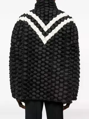 RAXXY Stripe-detail Textured Jacket