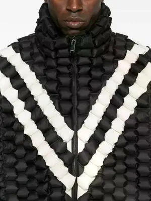 RAXXY Stripe-detail Textured Jacket