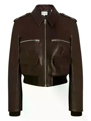 FRAME Zip-pocket Leather Jacket