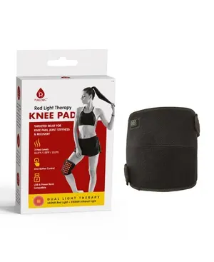 PURSONIC Red Light Therapy Knee Pad – Targeted Relief For Knee Pain - Black