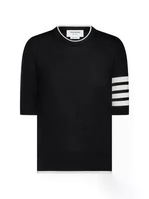 Thom Browne 4-bar Short-sleeve T-shirt - Black