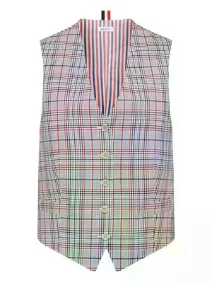 Thom Browne Plaid Waistcoat