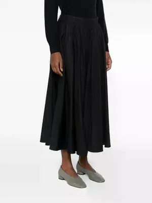 Mark Kenly Domino Tan Panelled A-line Skirt