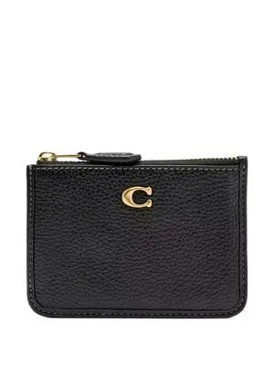 COACH® Mini Id Leather Zip-fastening Wallet - Black