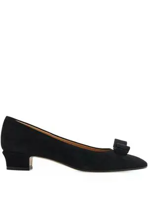 FERRAGAMO Vara Bow Block-heel Pumps - Black
