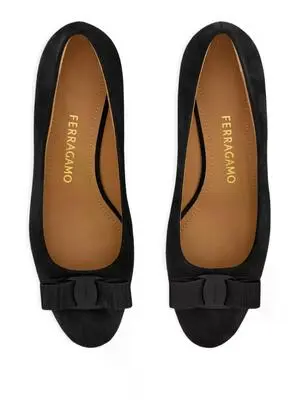 FERRAGAMO Vara Bow Block-heel Pumps - Black
