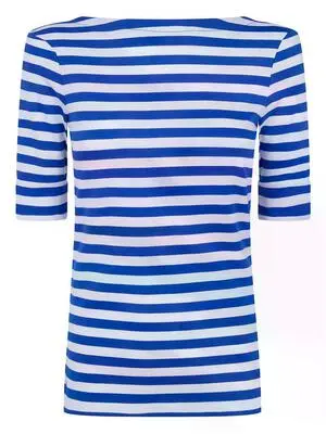 Ralph Lauren Striped Half-sleeve Top - Blue