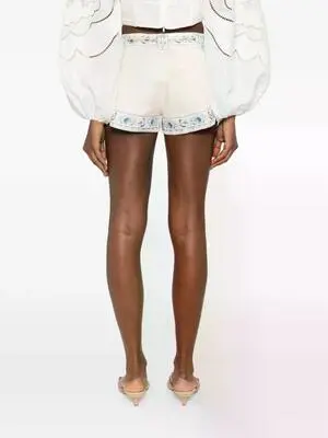 Zimmermann Embroidered Drawstring Shorts