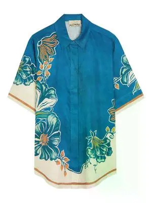 ALEMAIS Luda Floral Shirt - Blue