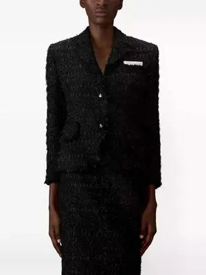 Thom Browne Frayed Ribbon Tweed Blazer