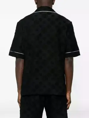 Casablanca Towlling Patterned Piped Shirt - Black