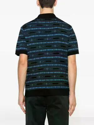 Casablanca Branded Striped Polo Shirt