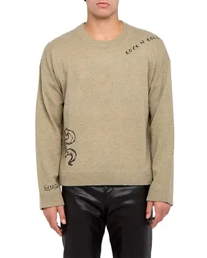 Zadig&Voltaire Marko Sketch Crewneck Sweater - Olive
