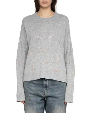 Zadig&Voltaire Markuz Wings Cashmere Sweater - Gris Chine