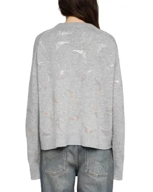 Zadig&Voltaire Markuz Wings Cashmere Sweater - Gris Chine