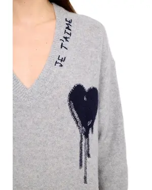 Zadig&Voltaire Mikyaz Cashmere Sweater - Gris Chine