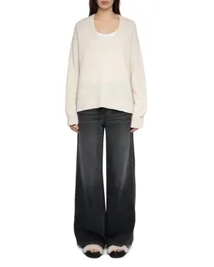 Zadig&Voltaire Mikyiz Cashmere Sweater - Eggshell