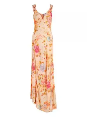 NEVER FULLY DRESSED Sofia Floral Asymmetric Dress