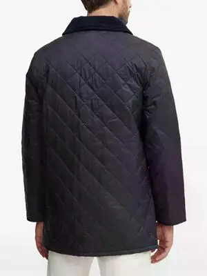 Barbour Liddesdale Corduroy-collar Quilted Jacket - Blue