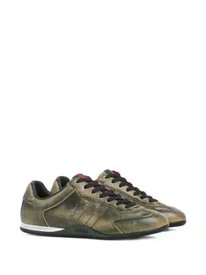 Gucci Distressed Web-stripe Sneakers