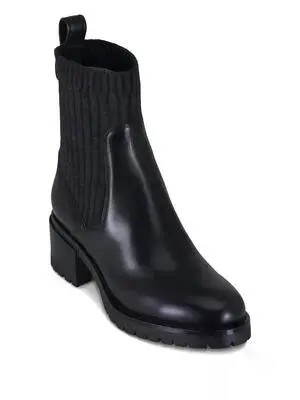 Santoni Ribbed Buckle Boots