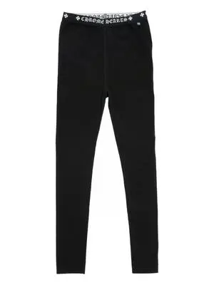 Chrome Hearts Logo-detail Leggings - Black