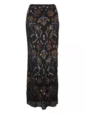 Veronica Beard Medina Sequin-embellished Maxi Skirt - Black