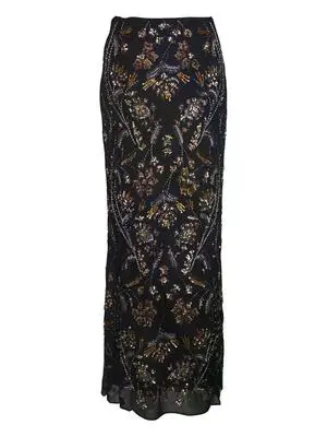 Veronica Beard Medina Sequin-embellished Maxi Skirt - Black