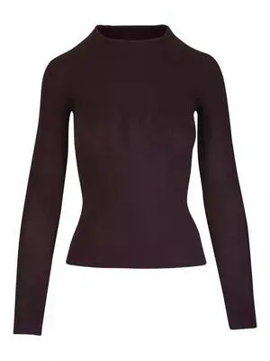 Majestic Filatures Ribbed Mock-neck Top