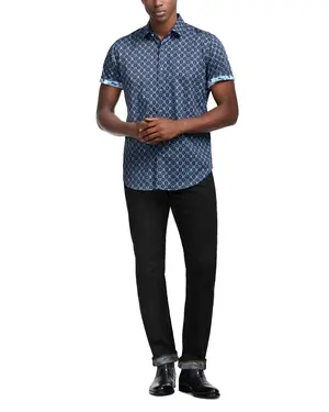 Robert Graham Bramston Medallion Short Sleeve Woven Shirt
