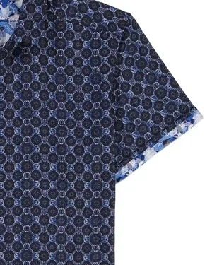 Robert Graham Bramston Medallion Short Sleeve Woven Shirt